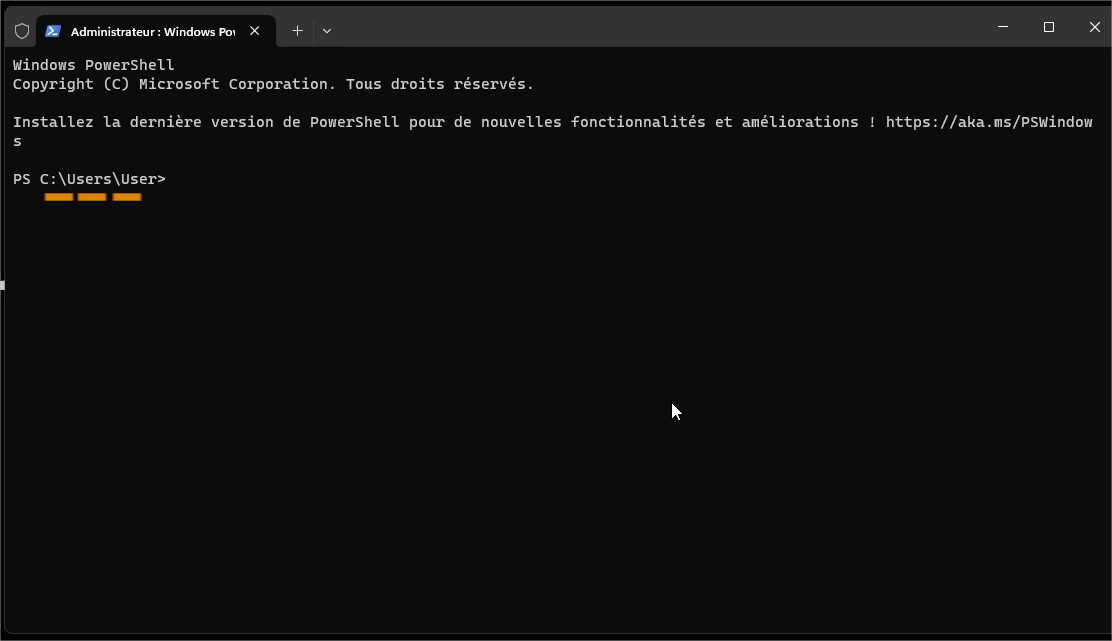 revenir au lecteur C: à partir du dossier utilisateur en utilisant l ...